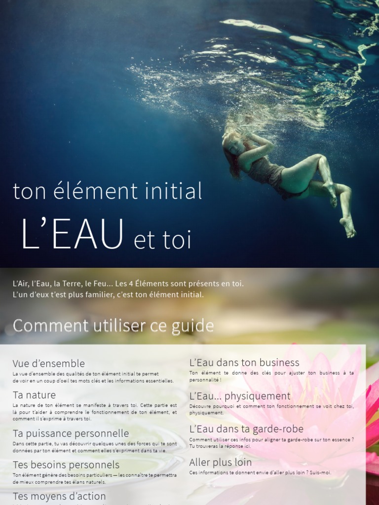 Guide Eau | PDF | Eau | Intuition