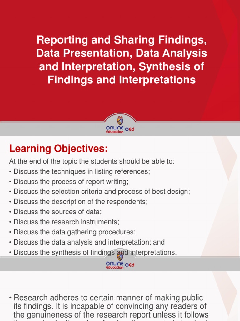 Week 018 Reporting and Sharing Findings | PDF | Essays | Sampling ...