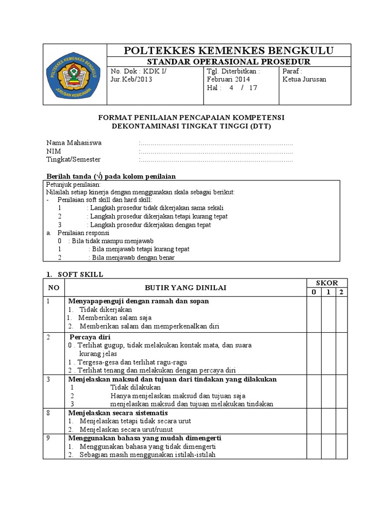Sop Praktik KDPK Bunda Efti | PDF