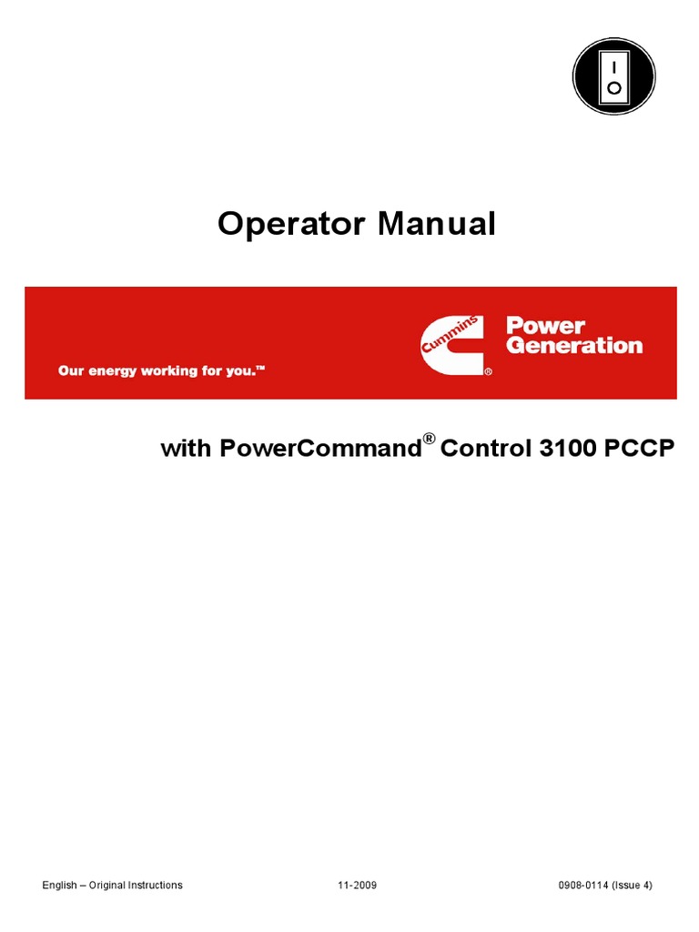 908-0114 Cummins Power Command Control 3100 Manual (11-2009) | PDF ...