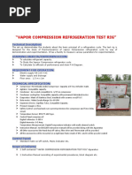 Refrigeration Test Rig | PDF | Gas Compressor | Refrigeration
