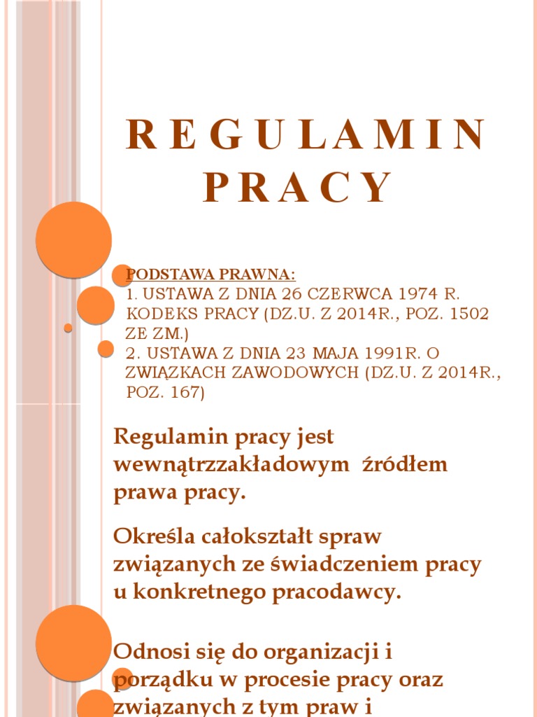 Regulamin Pracy | PDF