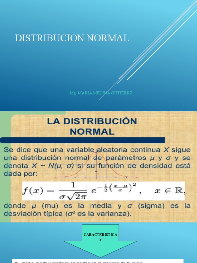 Diapositivas Distribucion Normal | PDF | Distribución normal ...