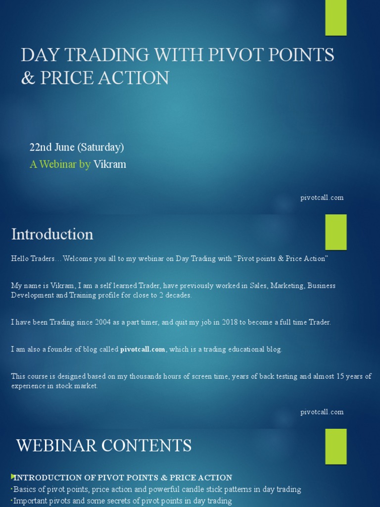 Day Trading Strategies: Pivot Points & Price Action | PDF | Option ...