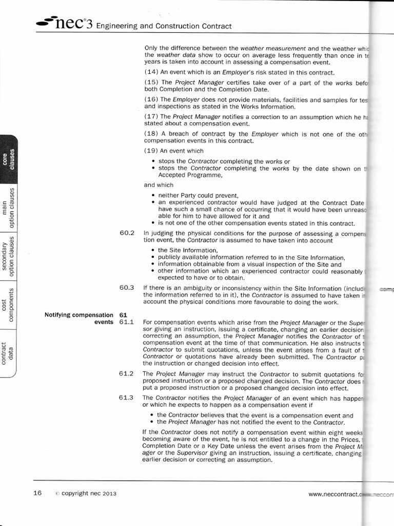 NEC3 Cl61 64 | PDF