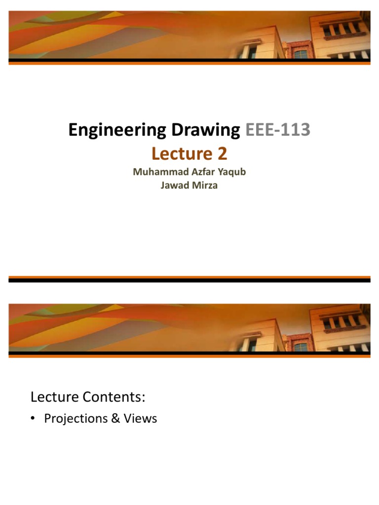 Engineering Drawing Lecture 2 | PDF | Perspective (Graphical) | Drawing