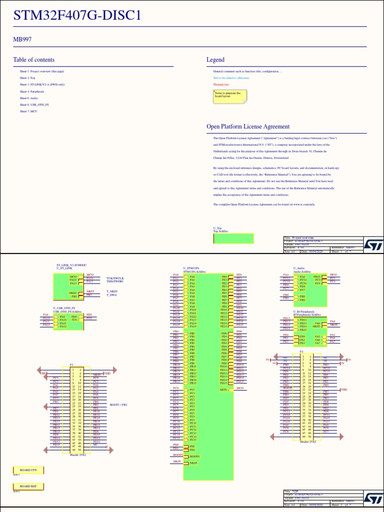 STM32F407G-DISC1 Schematic Overview | PDF