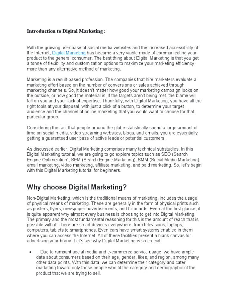 Digital Marketing | Download Free PDF | Digital Marketing | Search ...