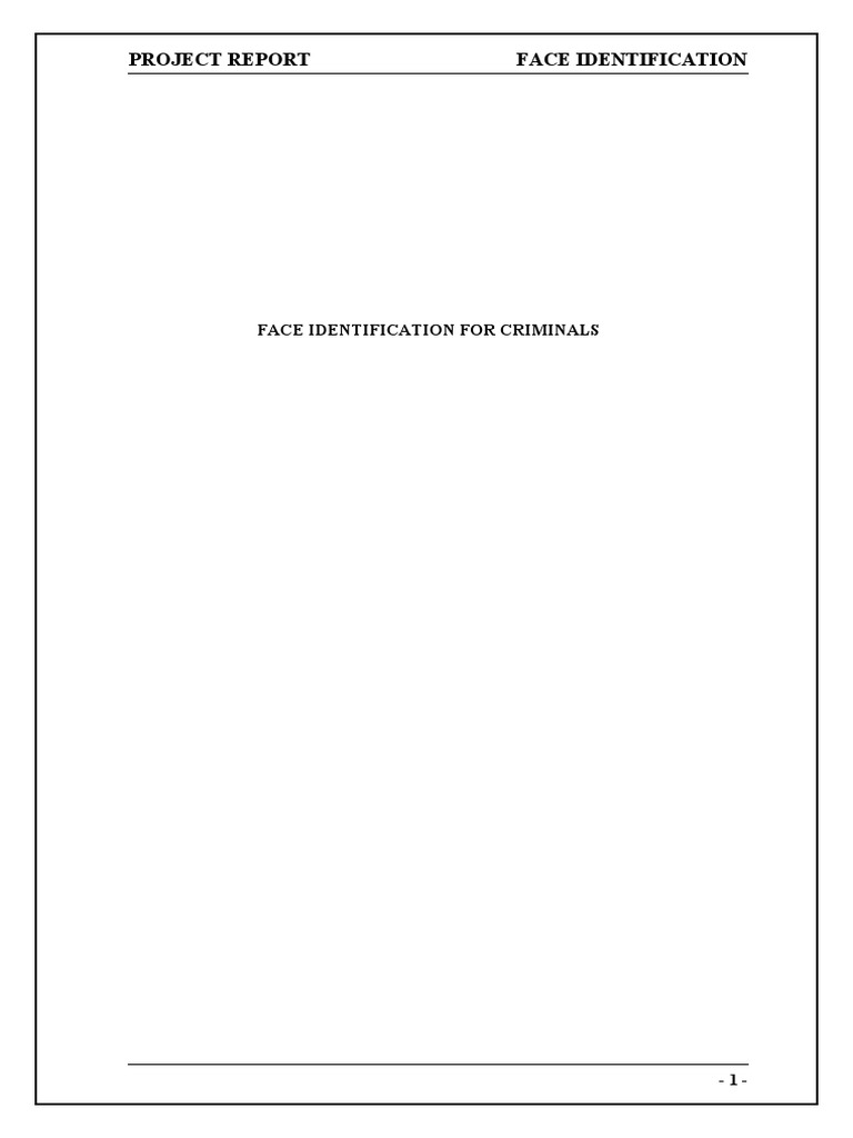 Criminal Face Identification Pdf Java Programming Language