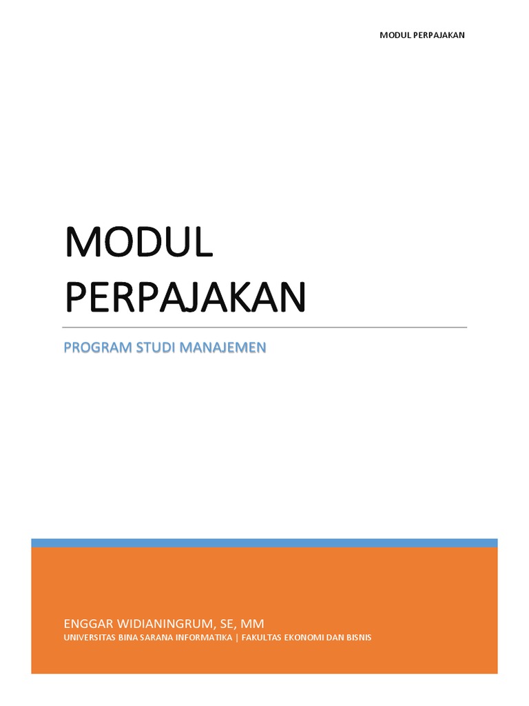 Modul Perpajakan | PDF