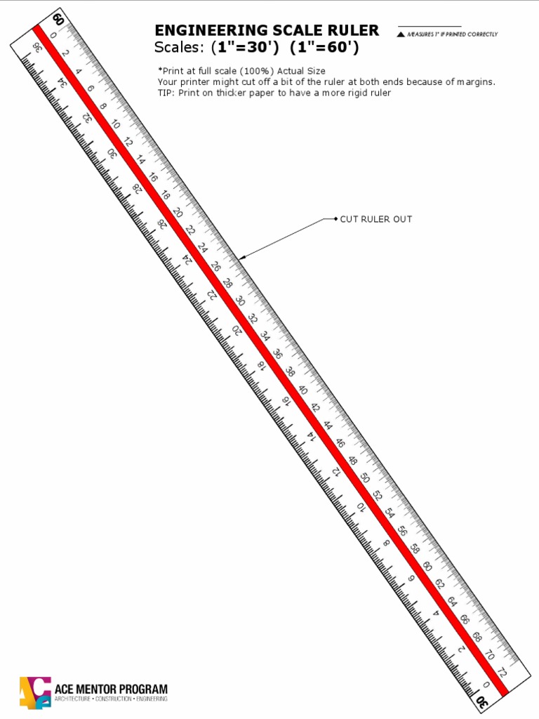 Printable Engineering Scale Ruler Guide | PDF