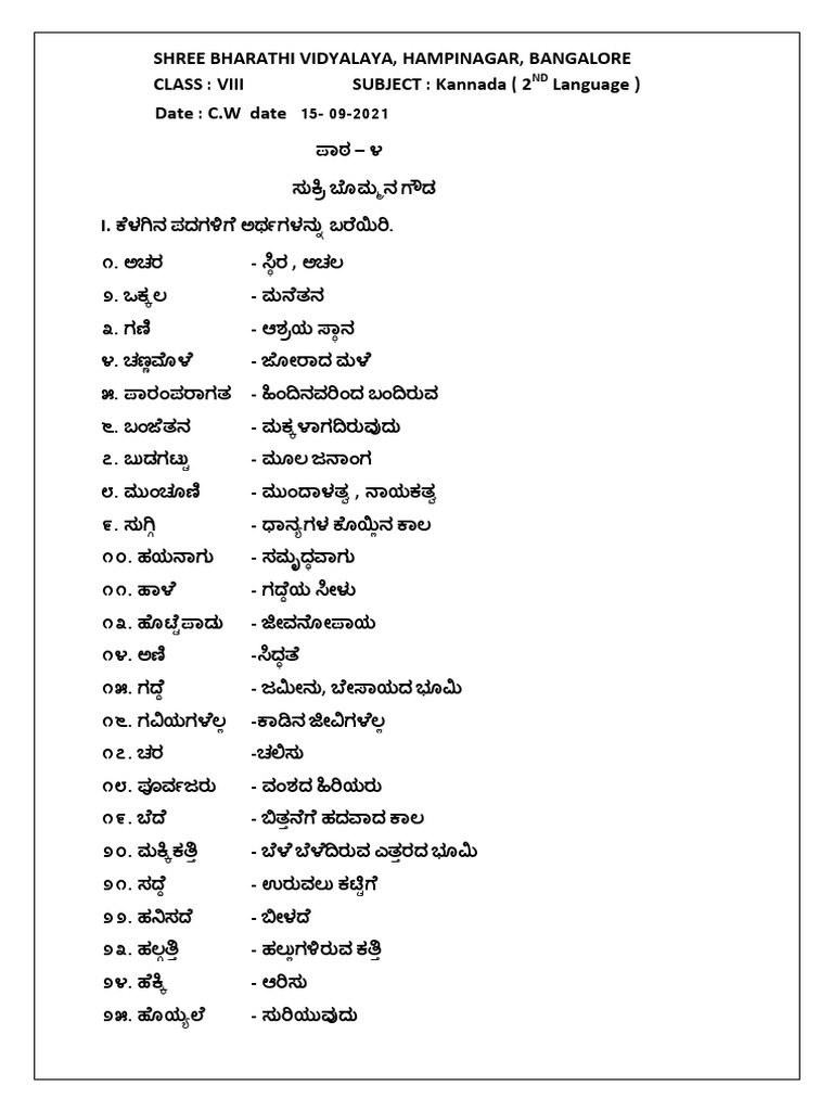 Sukri Bommana Gowda L - 4 | PDF