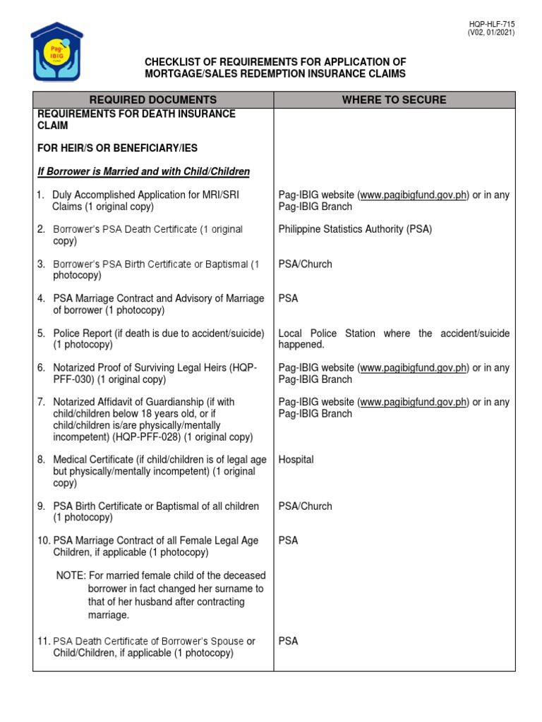 Required Documents Where To Secure | PDF | Identity Document | Notary Public