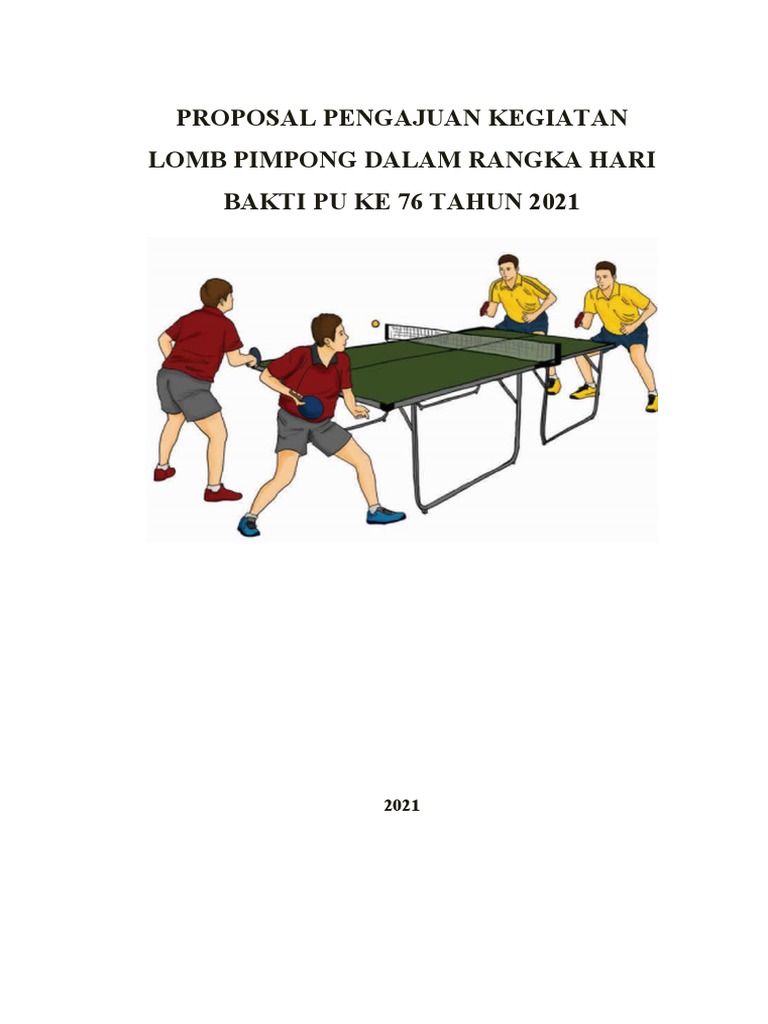 PROPOSAL Dan RAB Tenis Meja | PDF