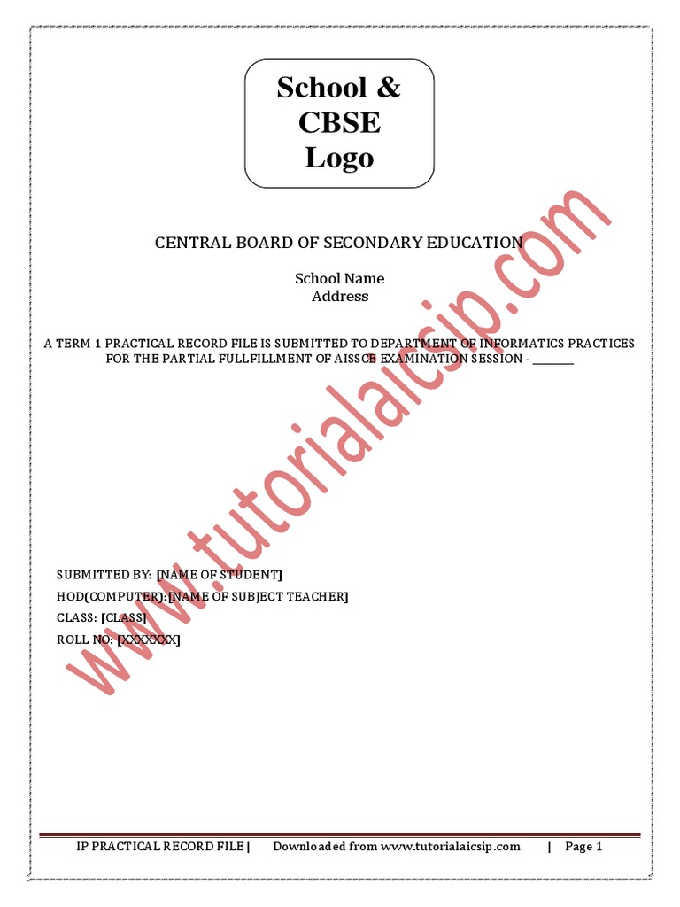 Term 1 IP Practical File 2021-22 | PDF | Chart | Computing