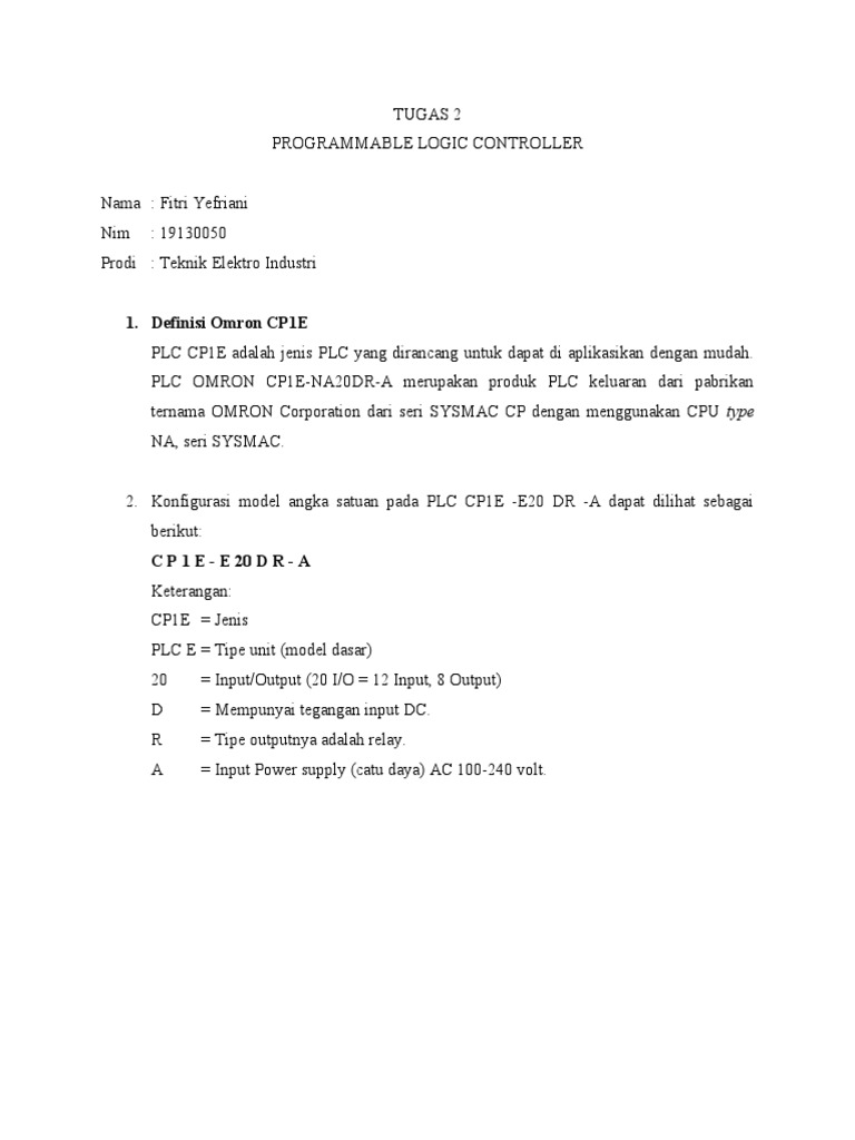 Tugas 2 PLC | PDF Tugas 2 PLC | PDF