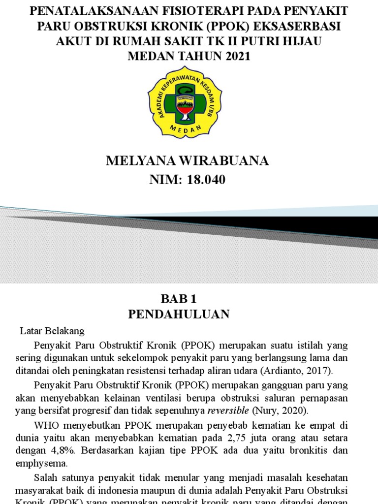 Penatalaksanaan Fisioterapi PPOK | PDF
