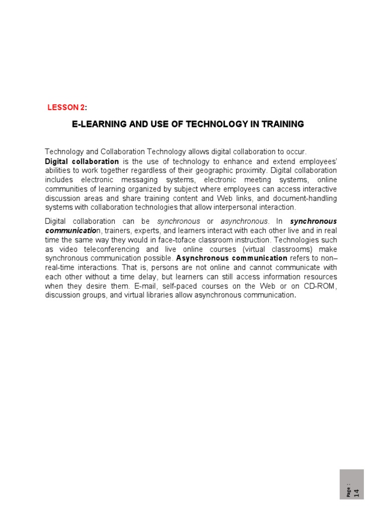 LESSON 2 Training and Development | PDF | Career & Growth