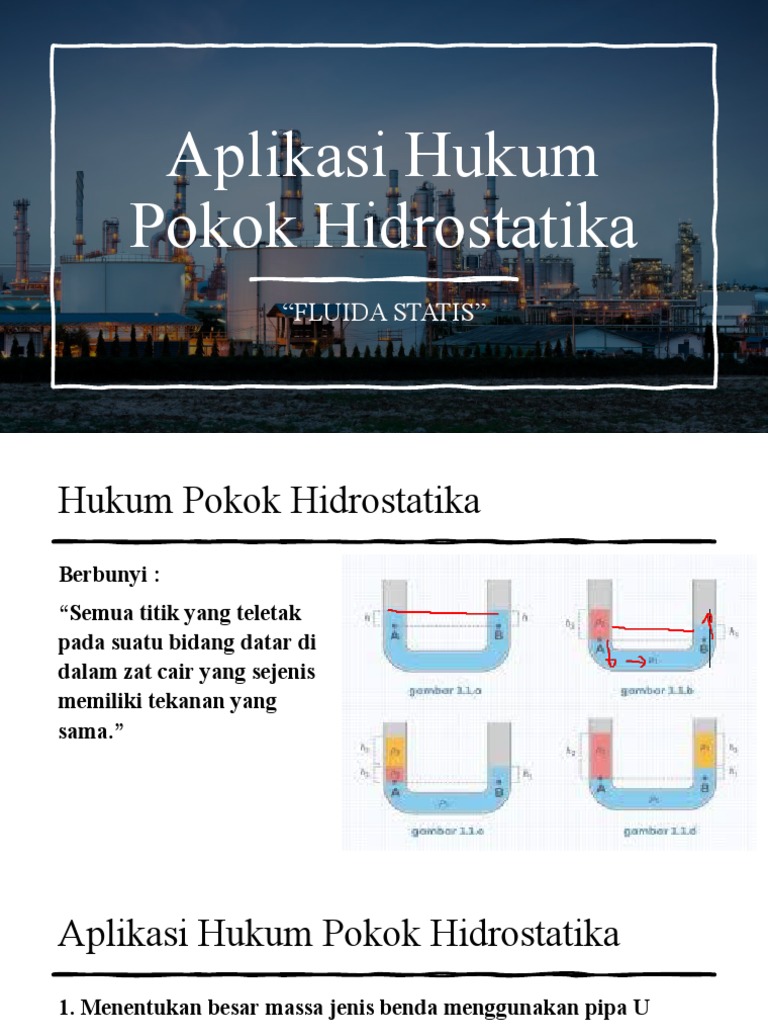 Aplikasi Hukum Pokok Hidrostatika | PDF