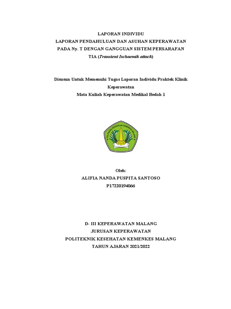 Laporan Pendahuluan Tia (PKL Bangil MG 2) | PDF