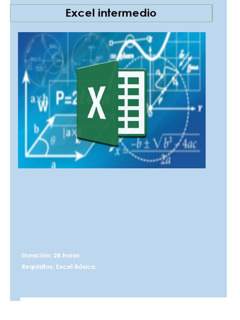 Excel Intermedio | PDF | Microsoft Excel | Función (Matemáticas)