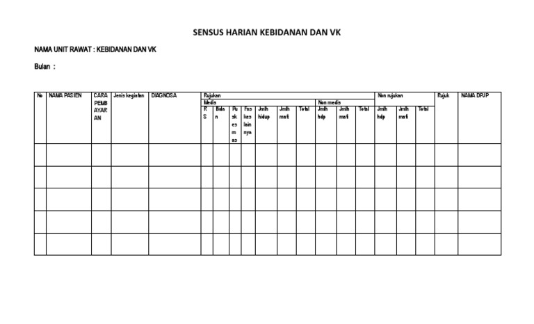 Form Harian VK | PDF