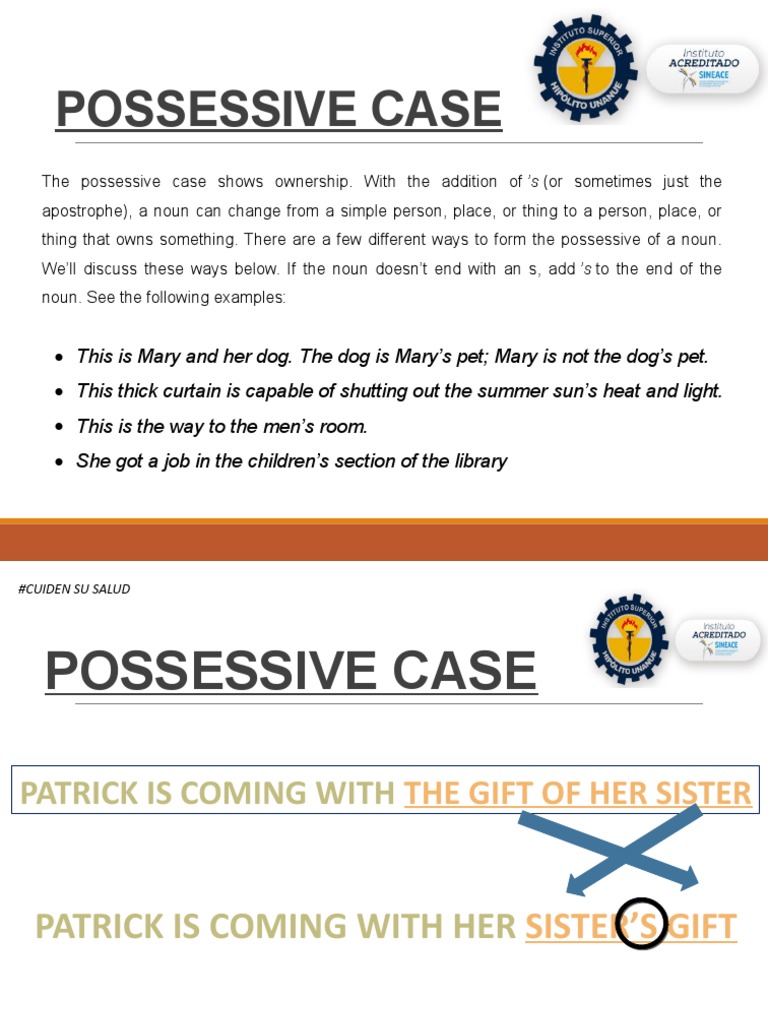 4 Sesion Virtual - Possessives Case and Possessive Pronouns | PDF ...