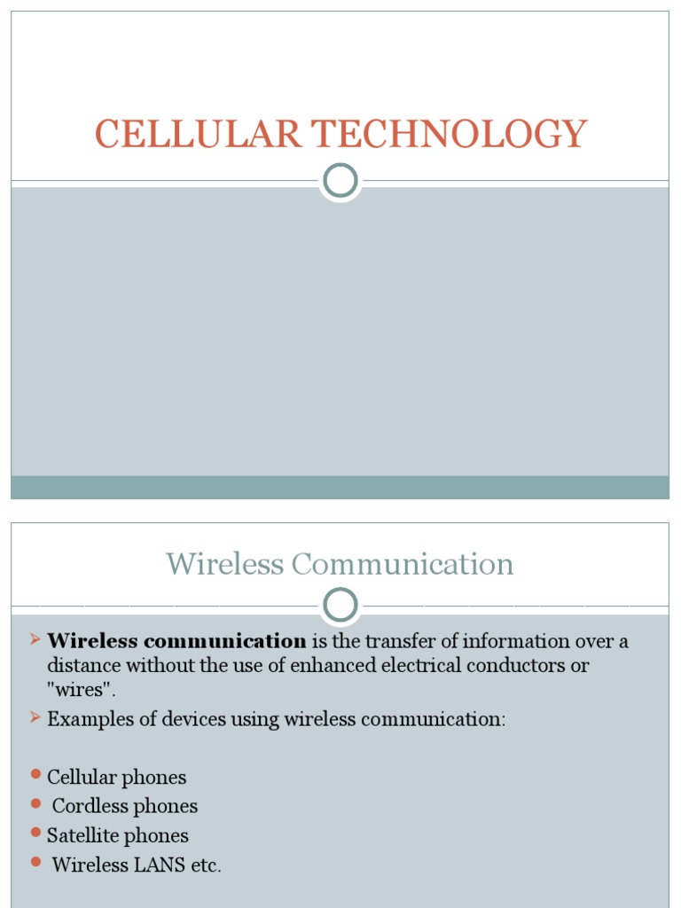 Cellular Technology | PDF | Cellular Network | Electrical Engineering