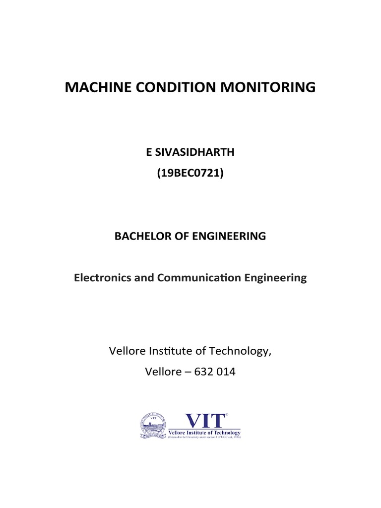 Machine Condition Monitoring Project Final Report | PDF | Arduino ...
