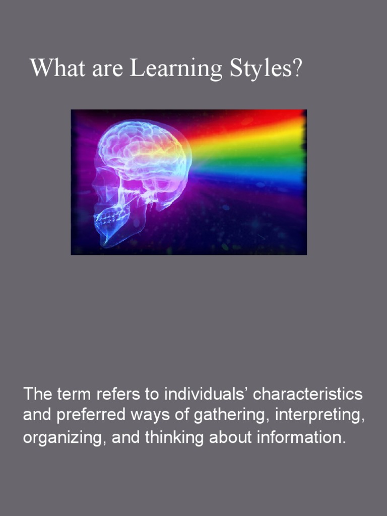 What Are Learning Styles? | PDF | Learning Styles | Perception