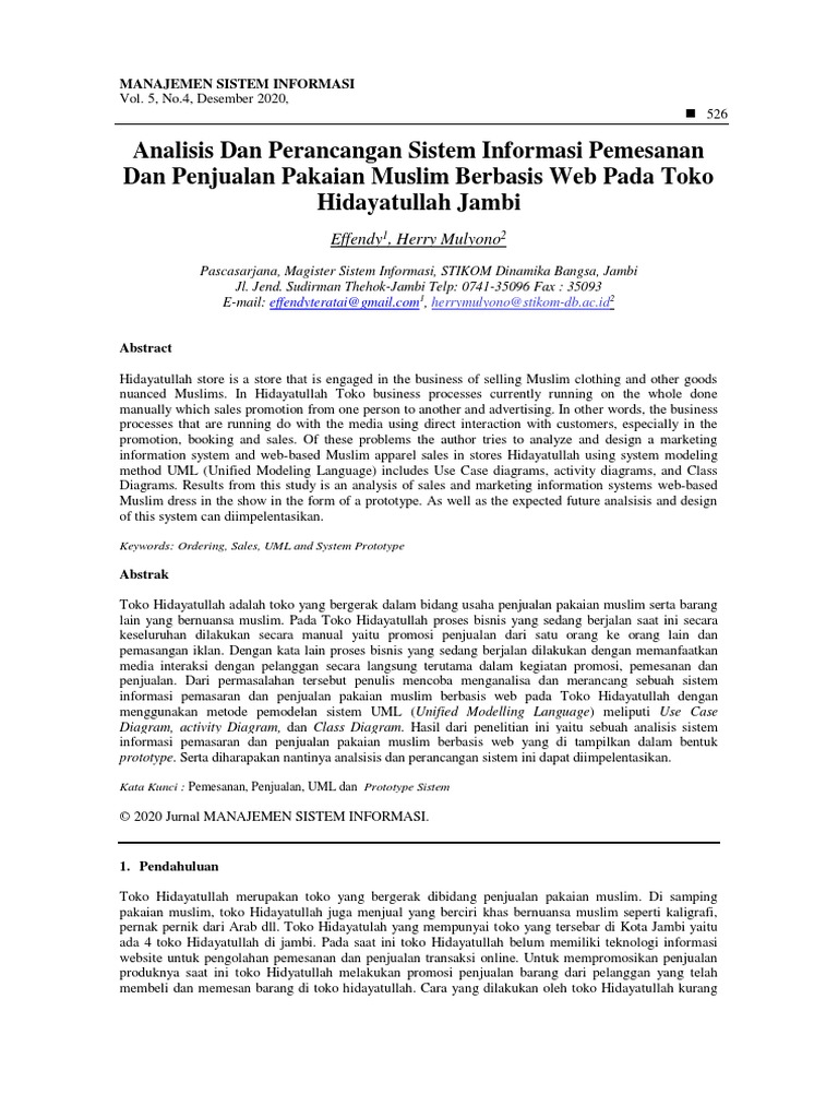 Jurnal Effendy & Mulyono (2020) | PDF
