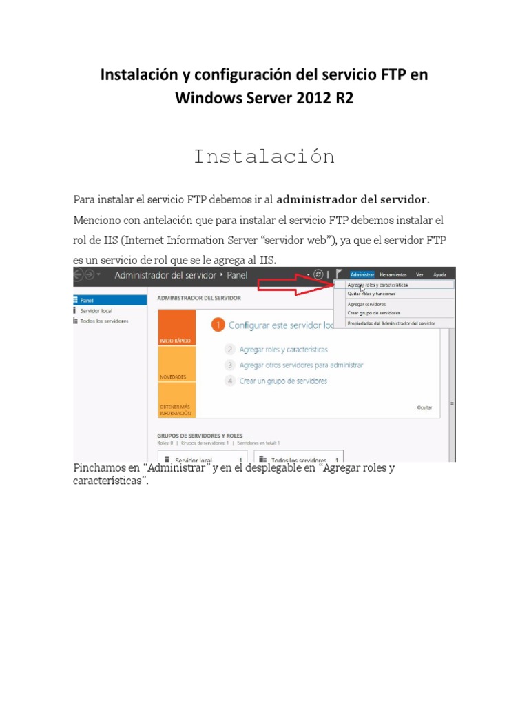 Configuracion de FTP en Windows Server 2012 | PDF | Protocolo de ...