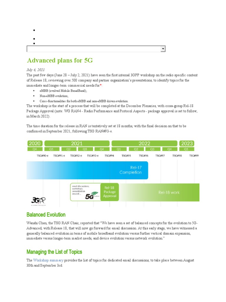 Advanced Plans For 5G | PDF | Information Age | Electrical Engineering
