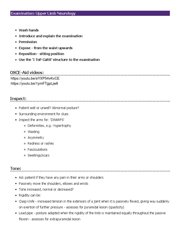 Ex - Neuro UL | PDF | Anatomical Terms Of Motion | Elbow