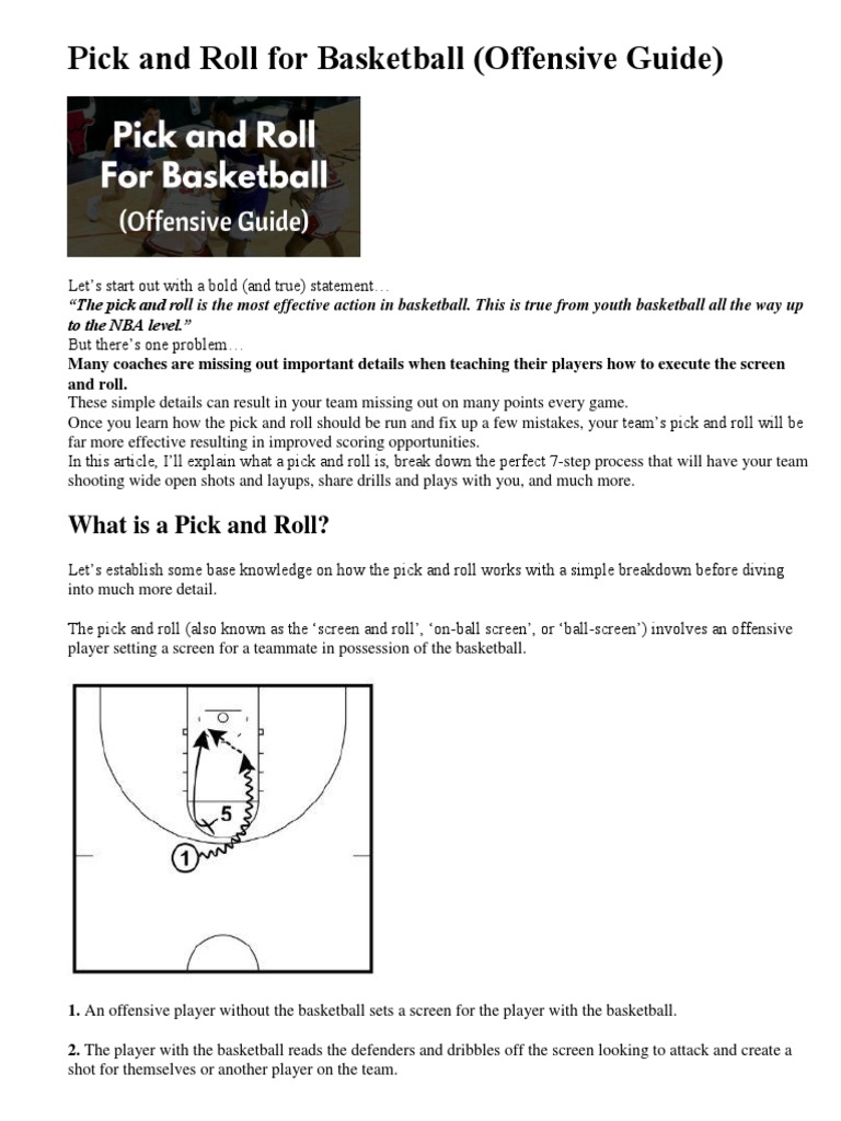 Pick and Roll For Basketball | PDF | Games Of Physical Skill | Ball Games