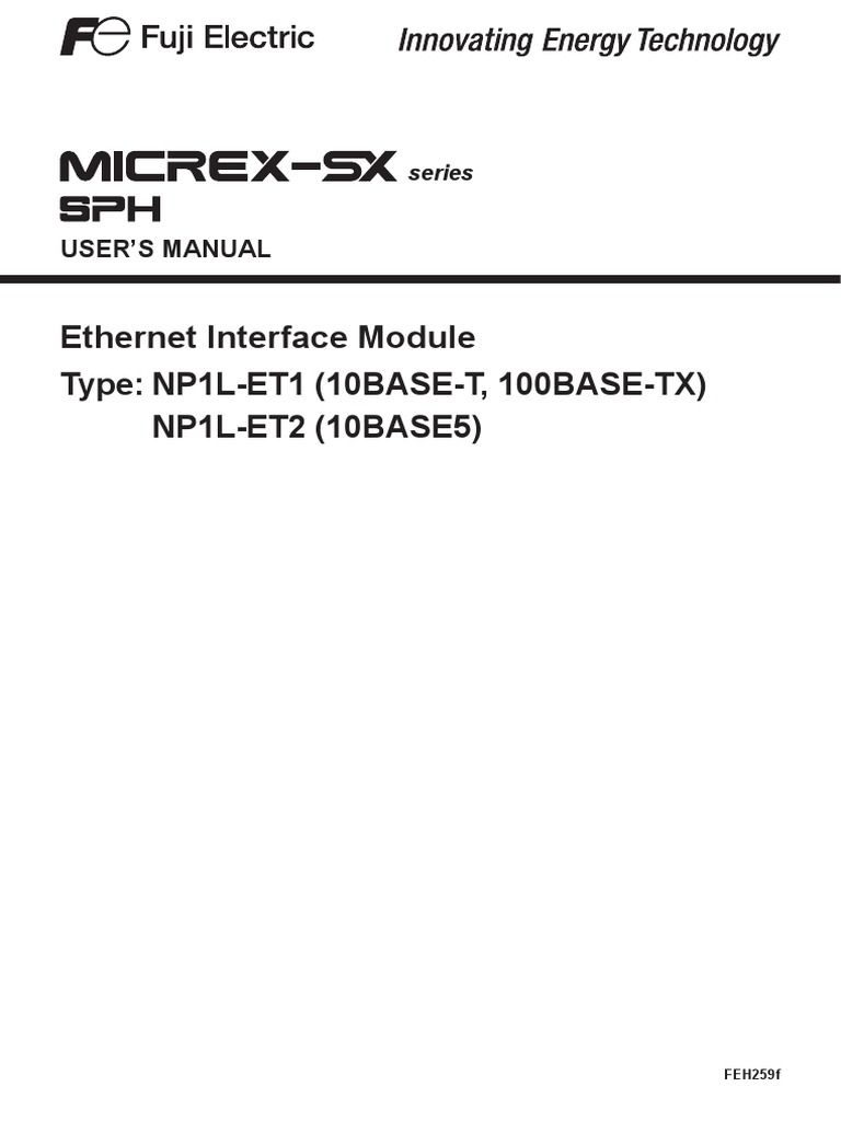 MICREX-SX SPH Ethernet Interface Module | PDF | Electrical Connector ...