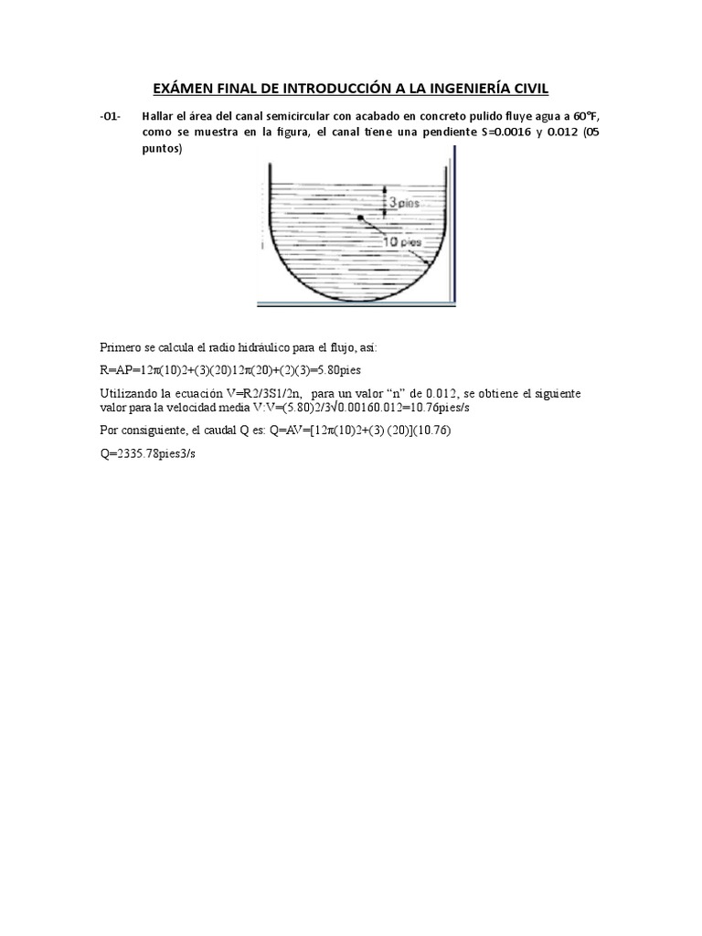 Examen Final - Ing - Civil | PDF | Fundación (Ingeniería) | Hormigón Examen Final - Ing - Civil | PDF | Fundación (Ingeniería) | Hormigón