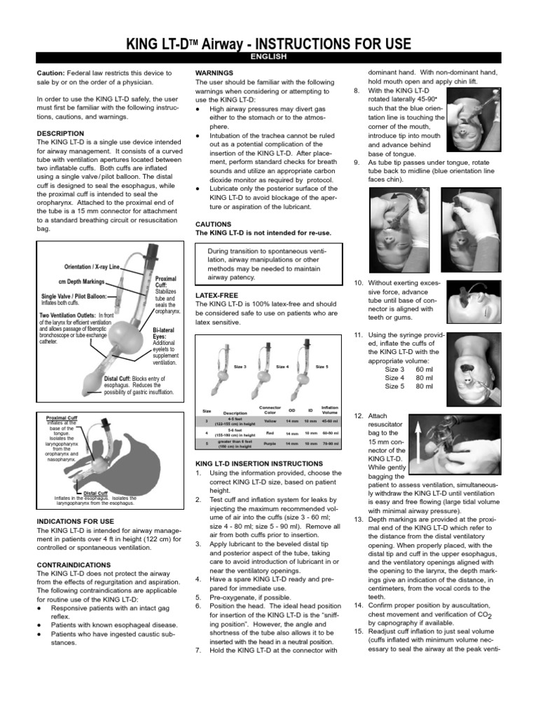 Instrucciones de Uso King LT | PDF | Breathing | Respiratory System
