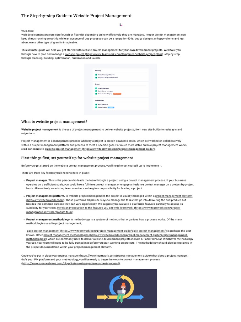 The Step-By-step Guide To Website Project Management | PDF | Project ...