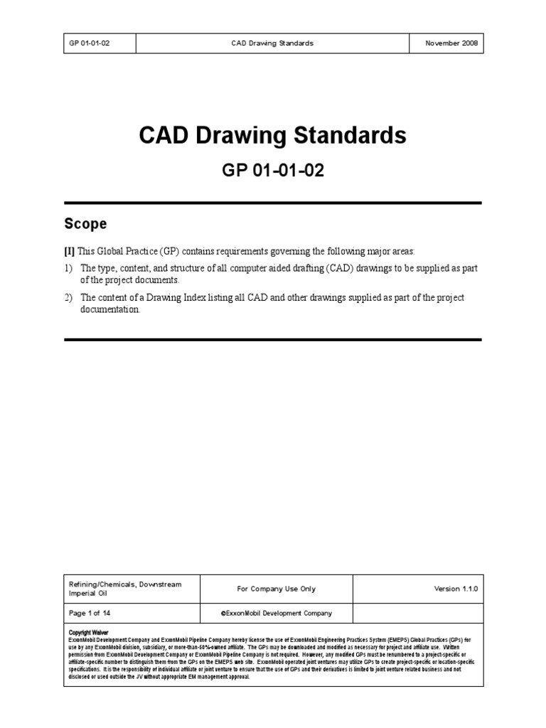 CAD Drawing Standards: Scope | PDF