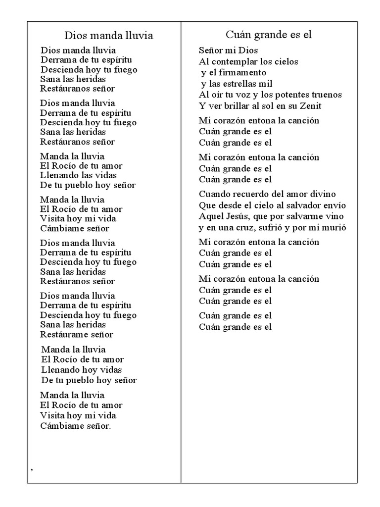 Dios Manda Lluvia | PDF