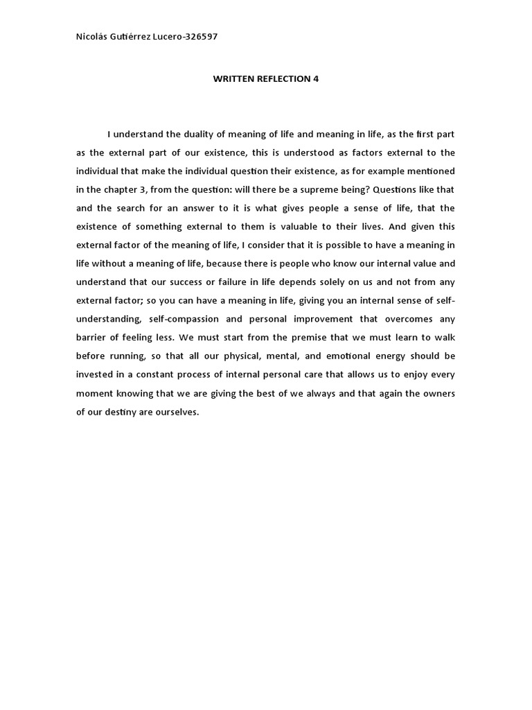 Reflection No 4 | PDF