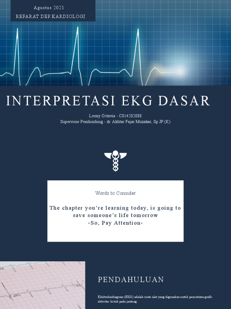Refarat Interpretasi Ekg Dasar | PDF