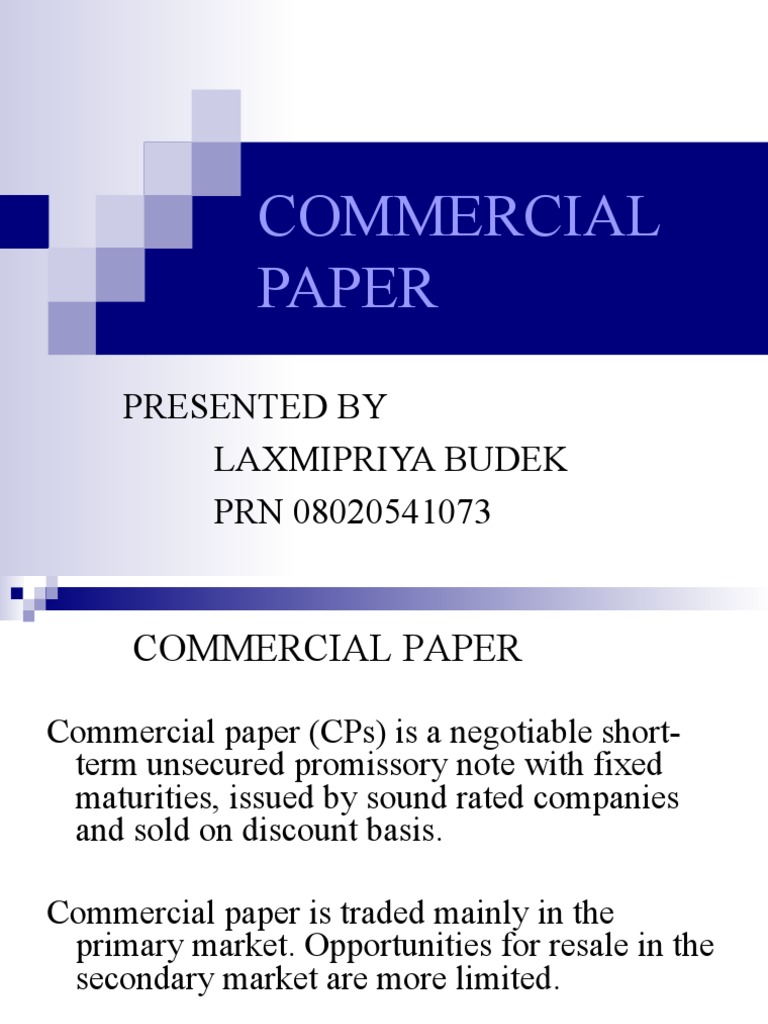 Understanding Commercial Paper Basics | PDF