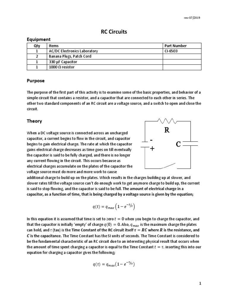 RC Circuits Fundamentals - 2 | PDF | Capacitor | Electrical Network