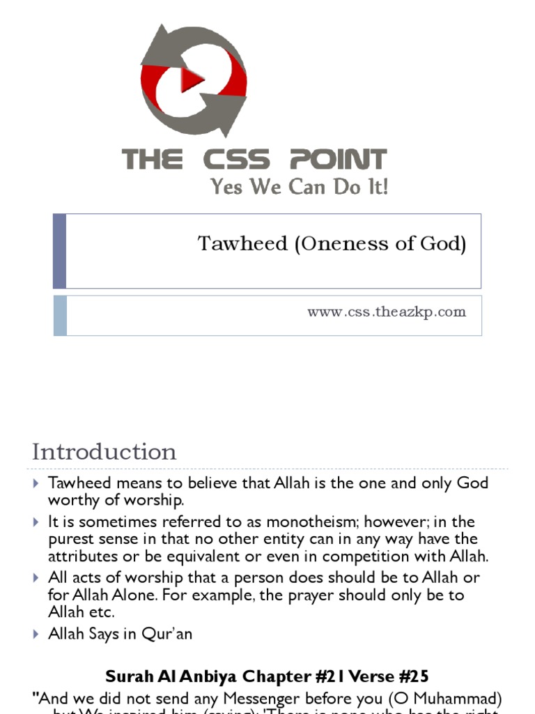 Understanding Tawheed in Islam | PDF | Tawhid | Prophets And Messengers ...