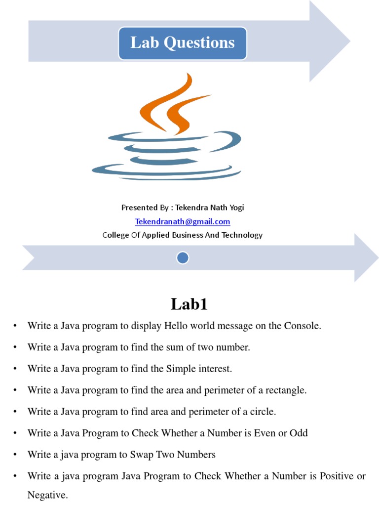 Lab Questions Presented By Tekendra Nath Yogi Download Grátis Pdf Inheritance Object