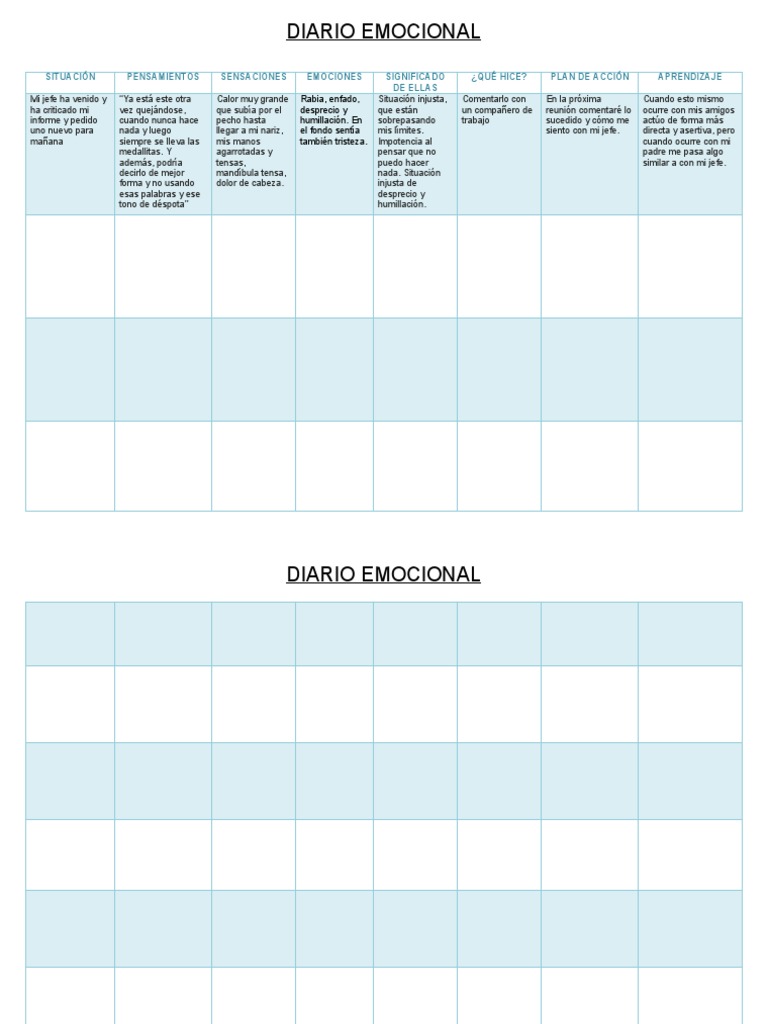Plantilla para Diario Emocional | PDF
