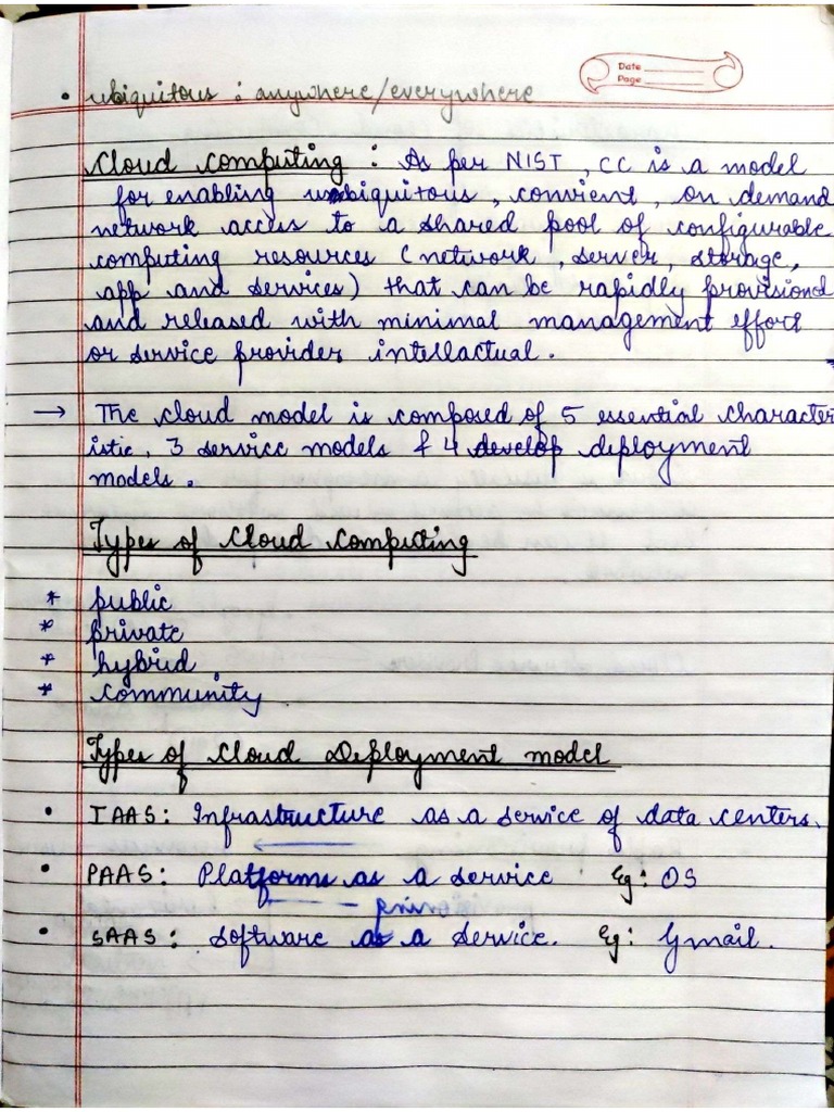 Cloud Computing Notes | PDF