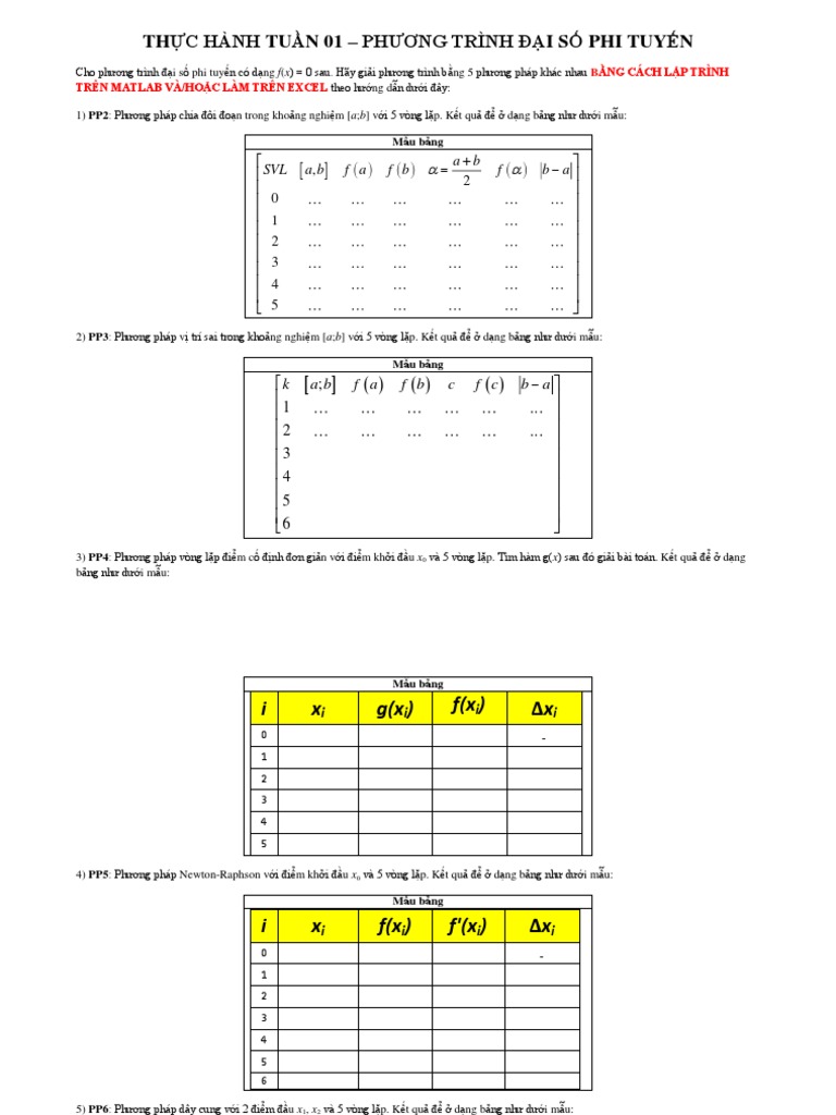 De Thuc Hanh Tuan 01 - PT Dai So | PDF